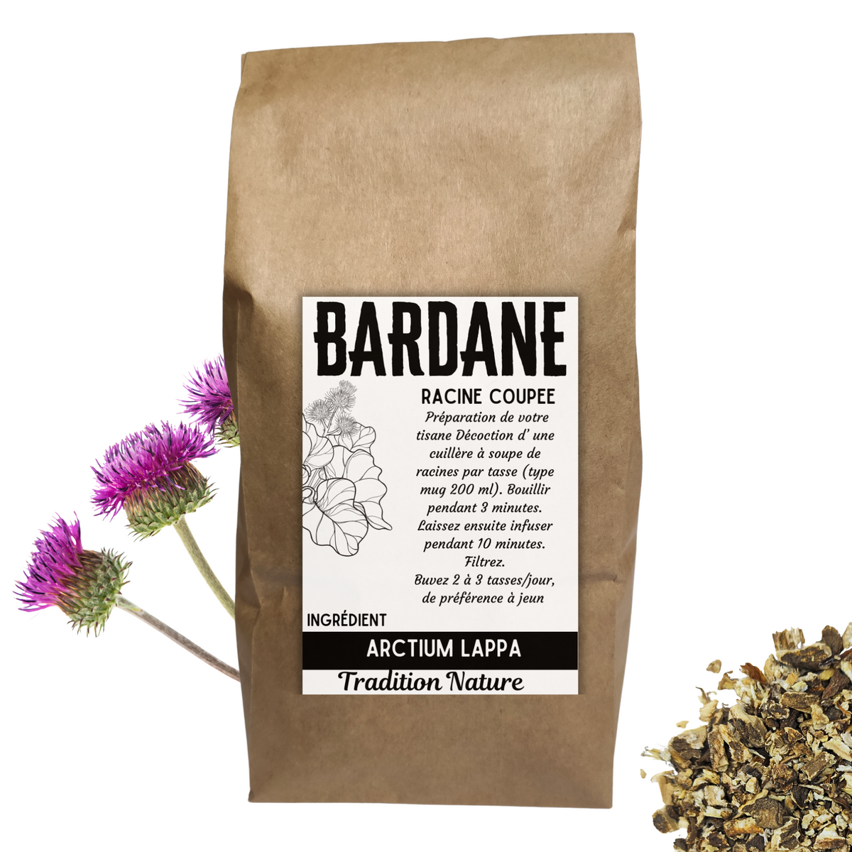 Tisane de Bardane - Racine coupée | 50 g, 100 g – Tradition Nature
