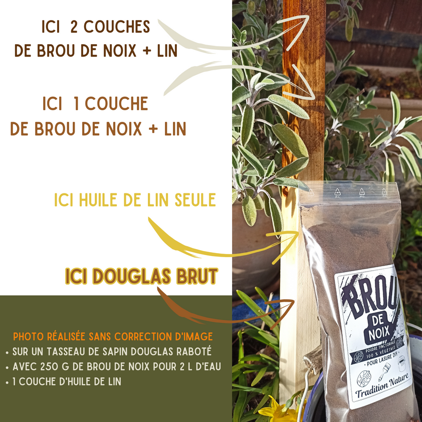 Brou de noix véritable en poudre | Colorant naturel pour lasure bois D ...